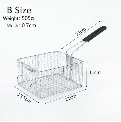 14 Frying basket commercial stainless steel net sq... – Vicedeal