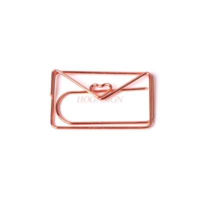10pcs Rose Gold Paperclip Envelope Paper Clip Pape... – Grandado