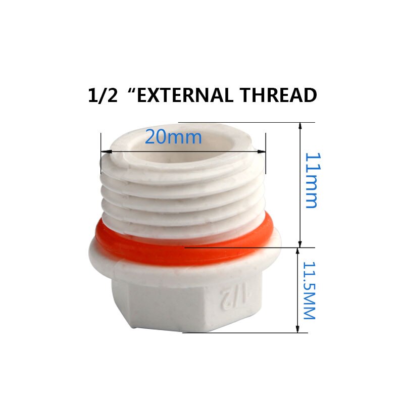 1/2" Inch Male Thread Plastic Plug PVC Pipe Europe... – Grandado