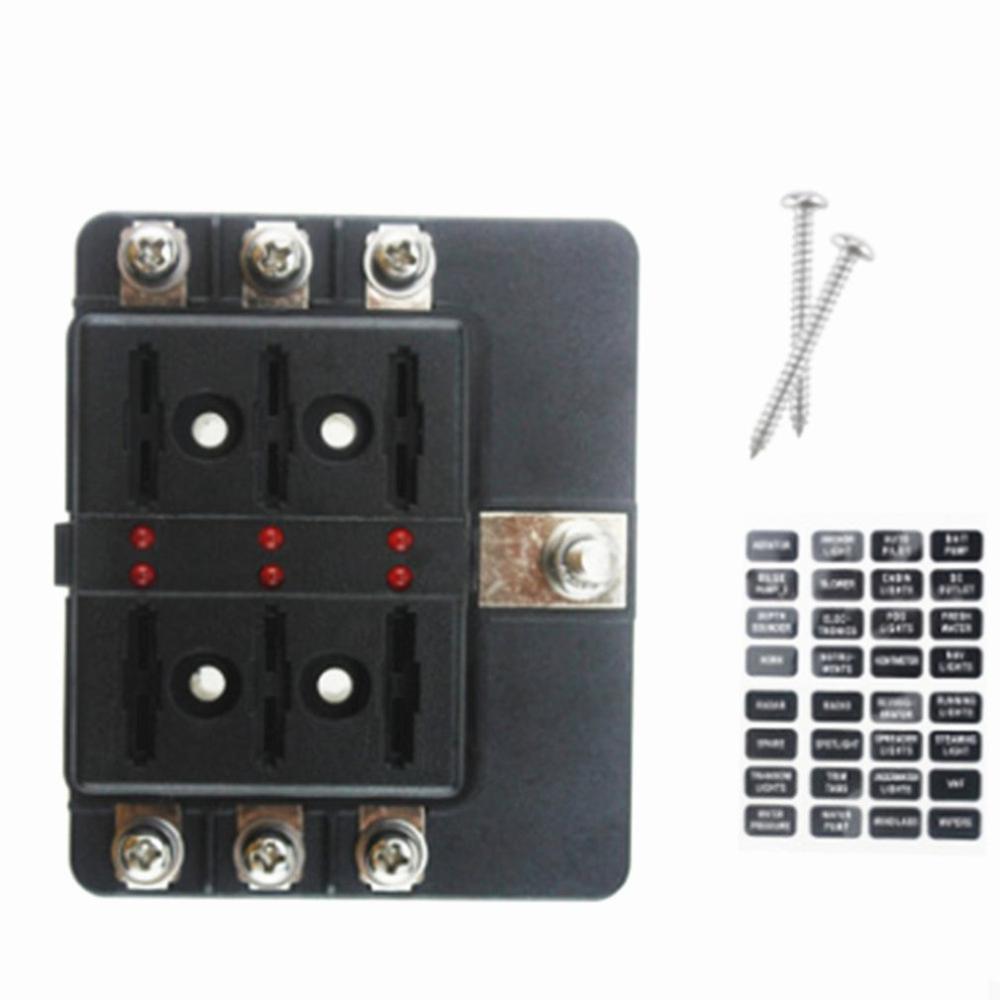4/6/10 Way Standard Blade LED Fuse Box Holder With... – Grandado