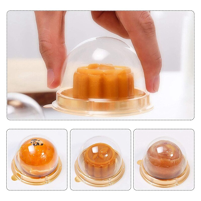100 Pcs Clear Plastic Mini Cupcake Box Ronde Cupca... – Vicedeal