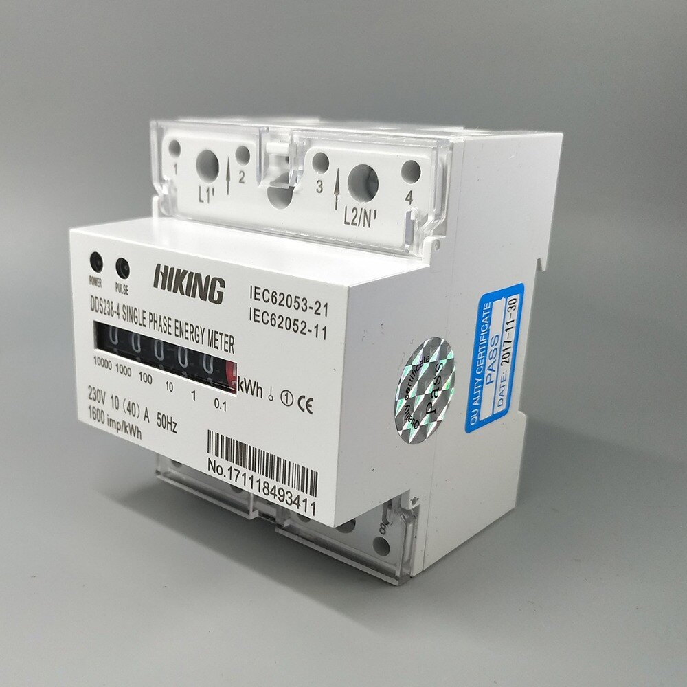 10(40)A 230V 50HZ Single phase Din rail KWH Watt h... – Grandado 10(40)A 230V 50HZ Single phase Din rail KWH Watt h... – Grandado