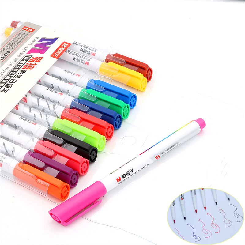 12 color white board pens, water-based pens, non-t... – Vicedeal