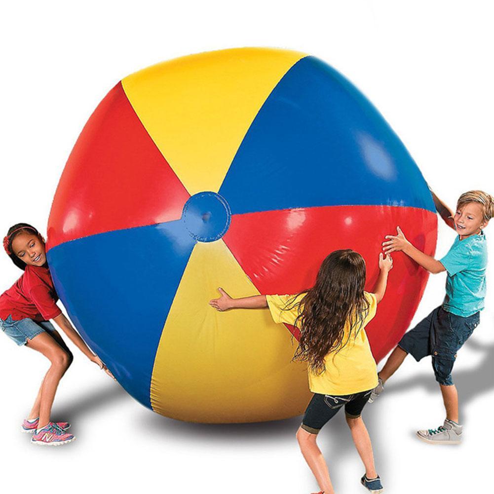 80/100cm Inflatable Beach Ball Large Three-color P... – Grandado