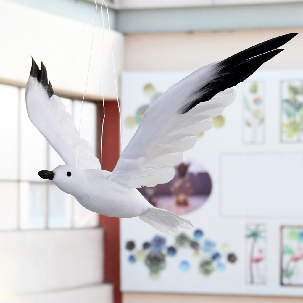 Wall ing Art Flying Seagull Bird Statue Garden/Nau... – Grandado