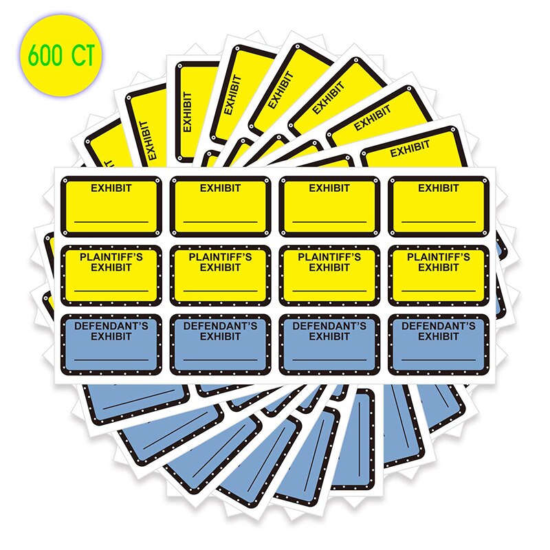 Exhibition Sticker 1X1.65 Inch Plains Yellow Defen... – Vicedeal