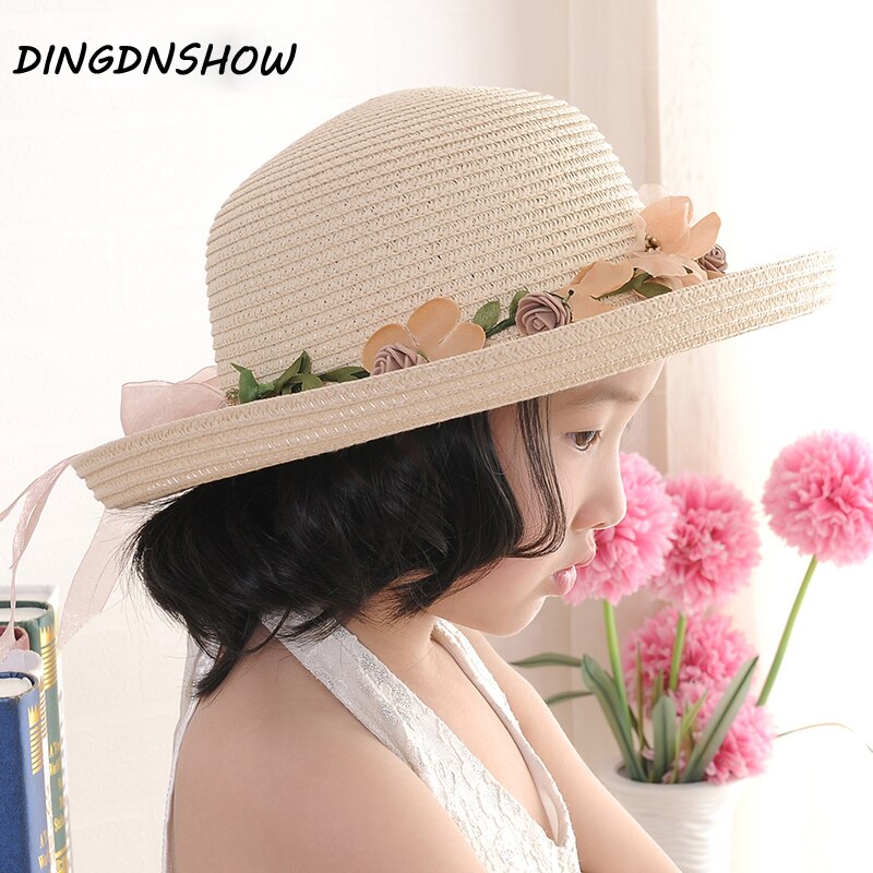 [DINGDNSHOW] Sun Hat Kid Flower Summer Hat for Gir... – Grandado