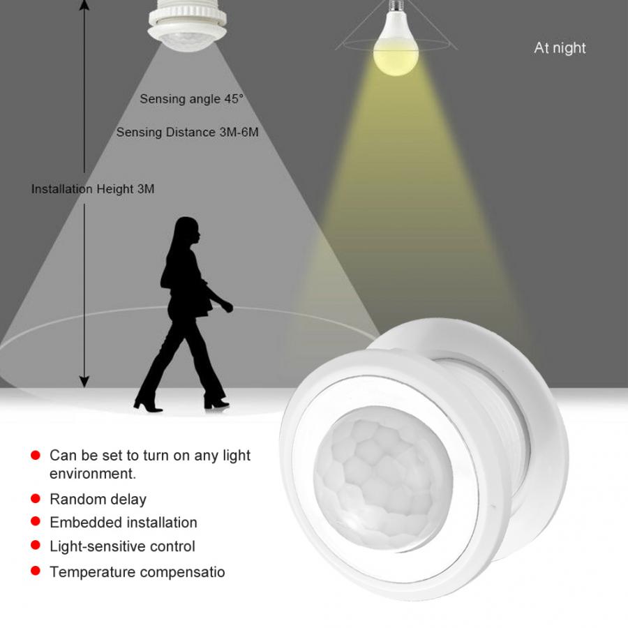 Mini Embedded PIR Infrared Body Adjustable Sensor ... – Grandado