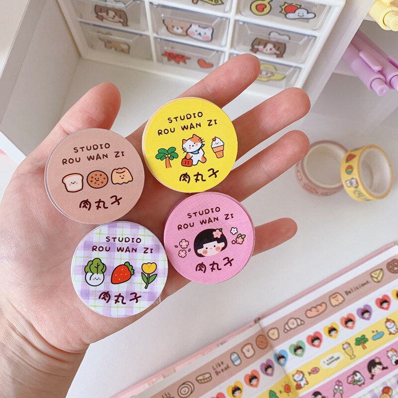INS Cartoon Girl Washi Tape Cute Hand Diary Decora... – Vicedeal