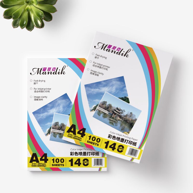 140g A4 100Sheets Double-sided Inkjet Printing Pap... – Grandado