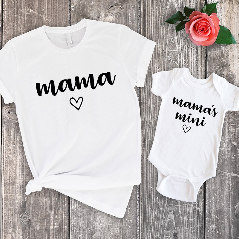Moeder En Dochter Matching Kleding Liefde Mama Mam... – Vicedeal