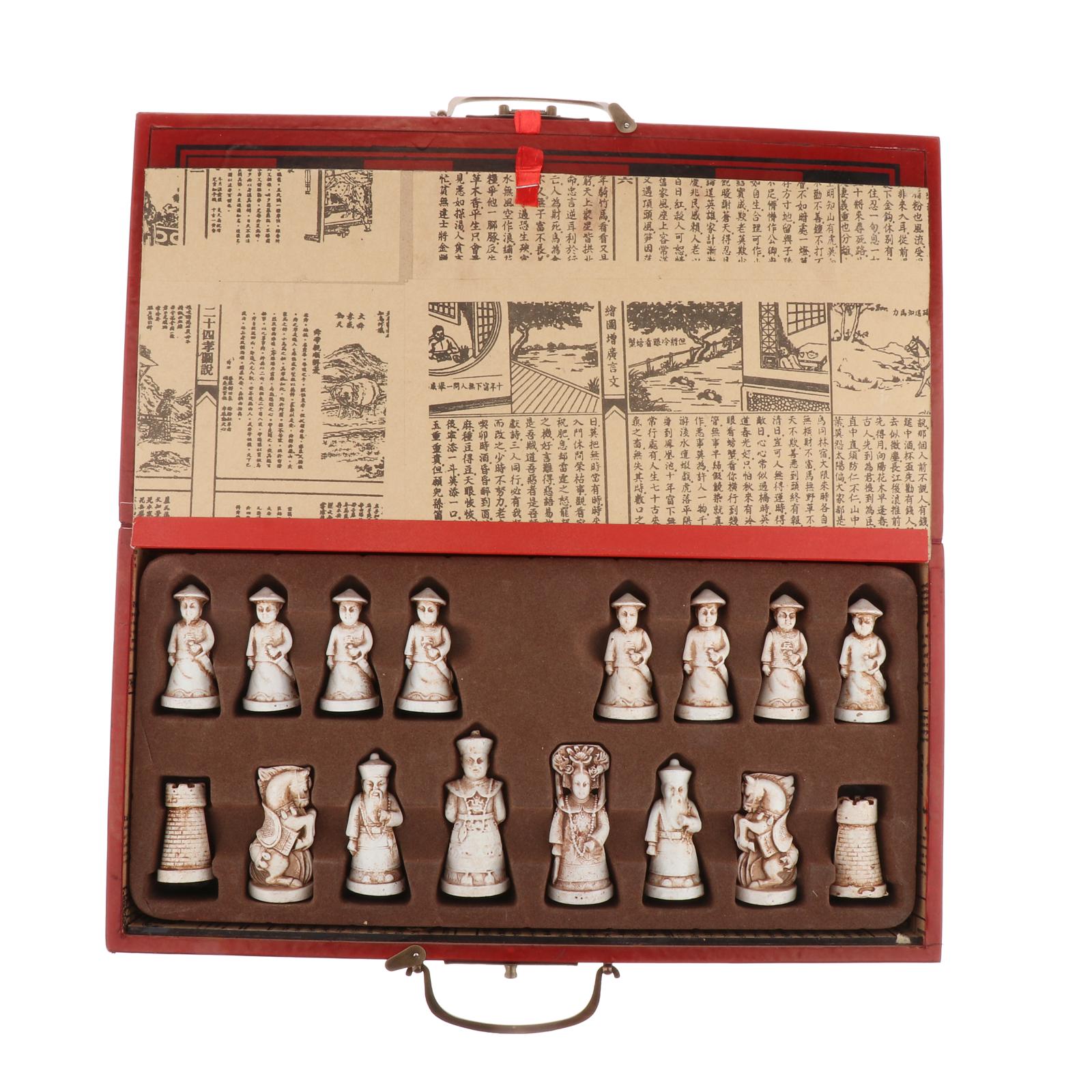 Chess Set Wood Chessboard 32 Chess Soldier Chess G... – Vicedeal
