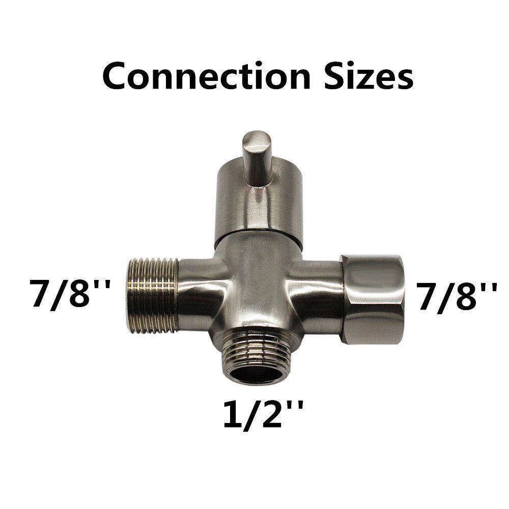 Brass 7 8 T Adapter With Shut Off Valve 3 Way Tee Grandado