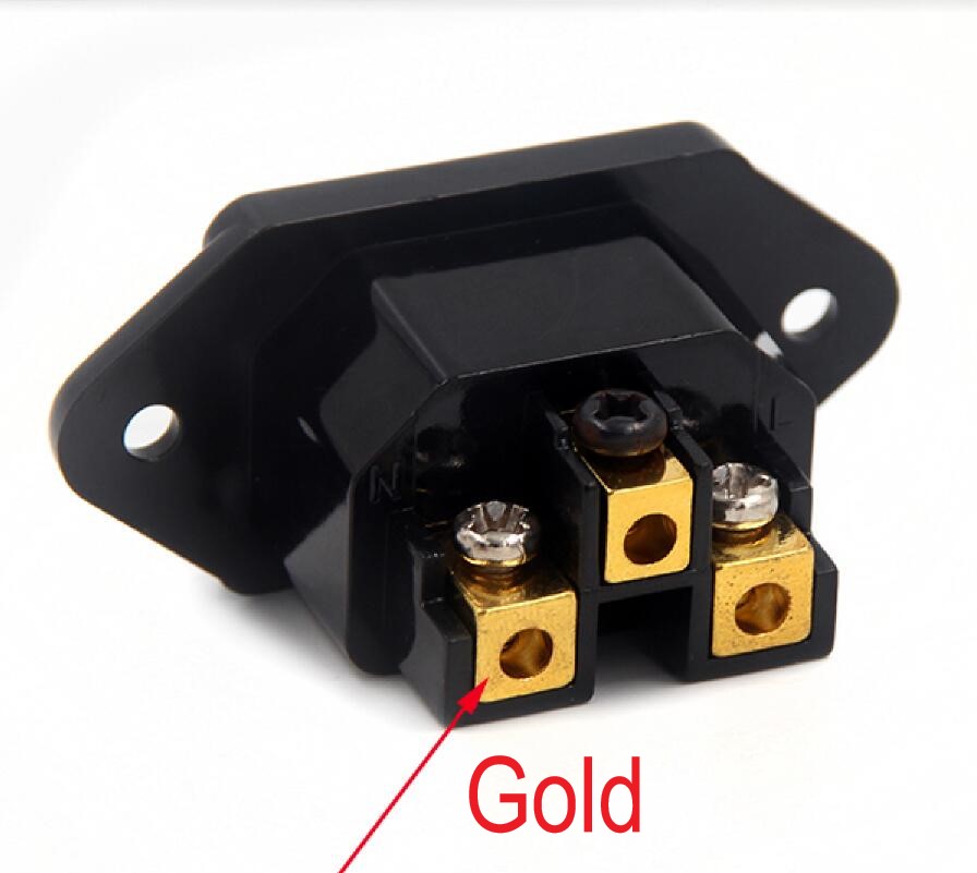 4pcs Hifi Audio rhodium/Gold plated AC IEC Inlet S... – Grandado
