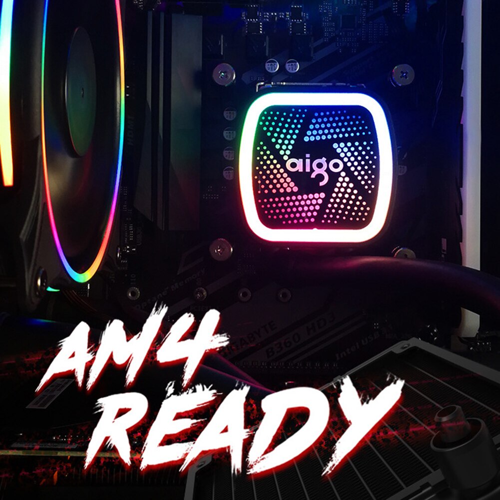 Aigo V120 AIO CPU Cooler 120mm Radiator for LGA 77... – Grandado