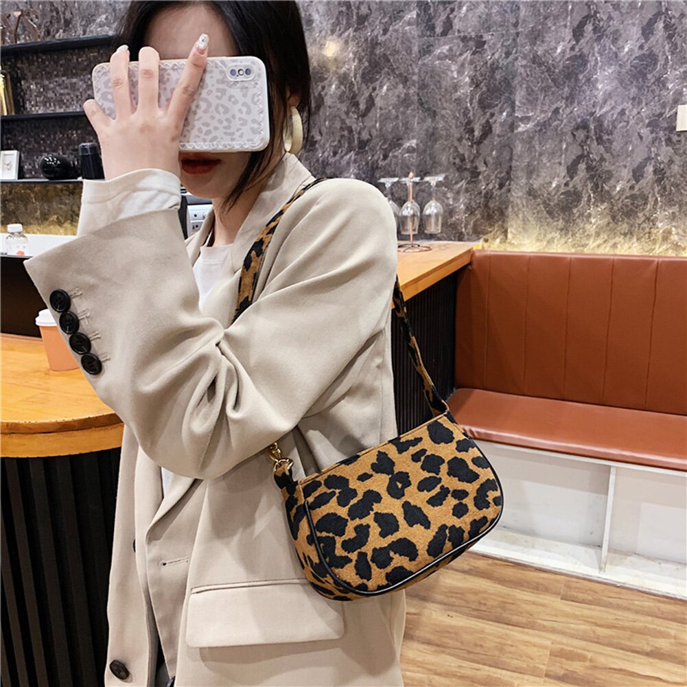 Leopard Print Pattern Small Shoulder Bags For Wome... – Grandado