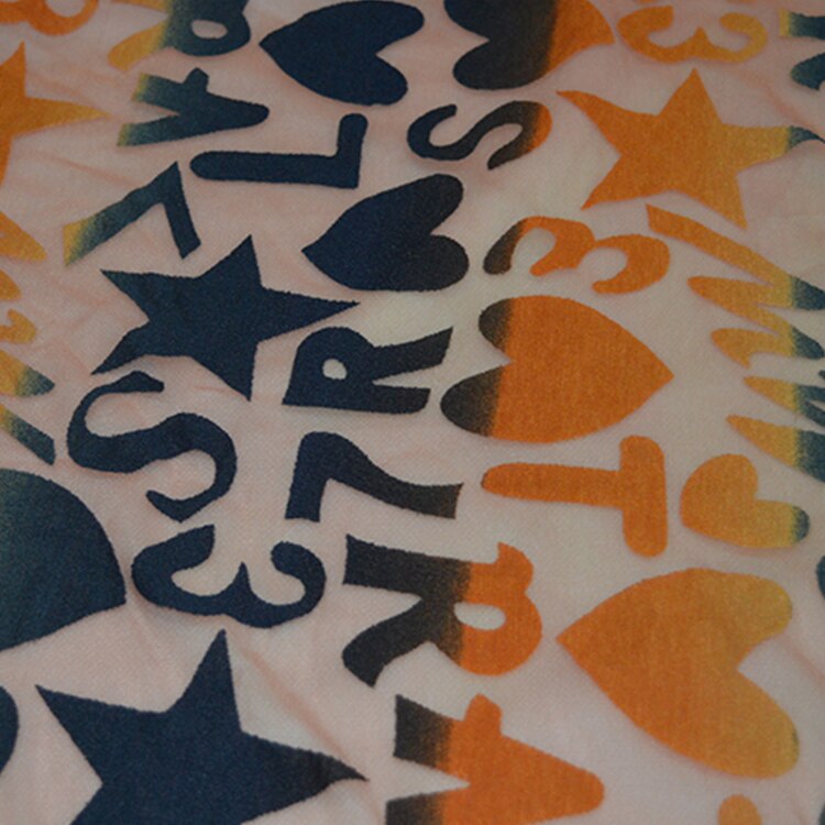 Leo&lin imiteret silke bogstavtryk blomst råmateri... – Vicedeal