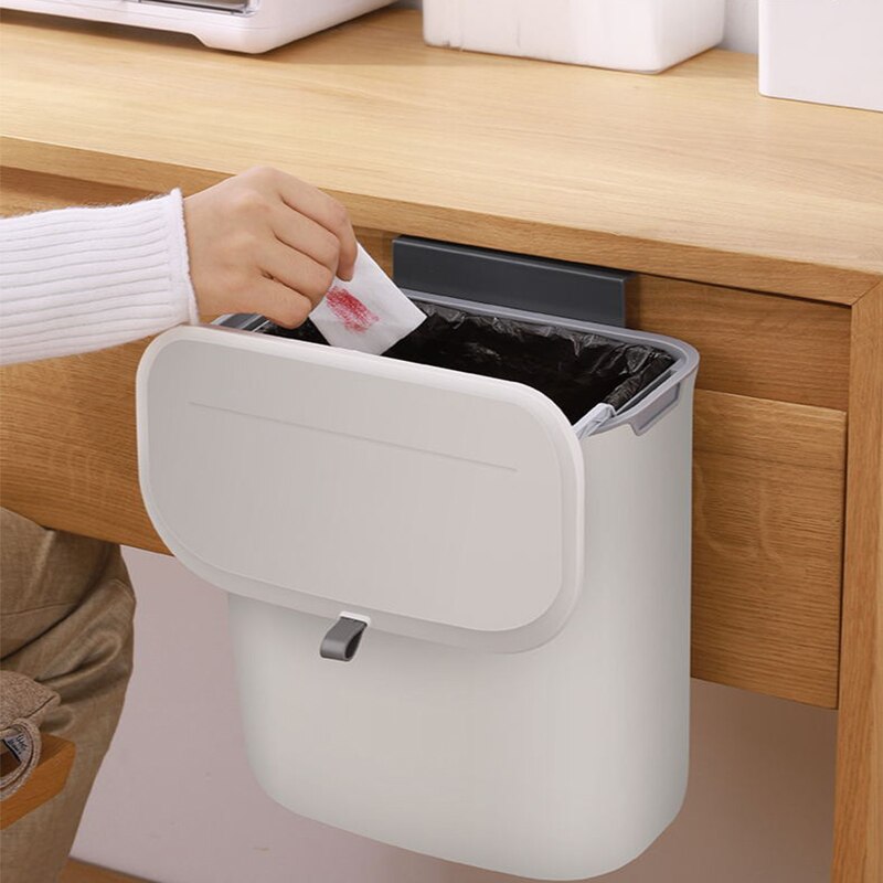 7L/ 9L Wall Mounted Trash Can Bin with Lid Waste T... – Grandado