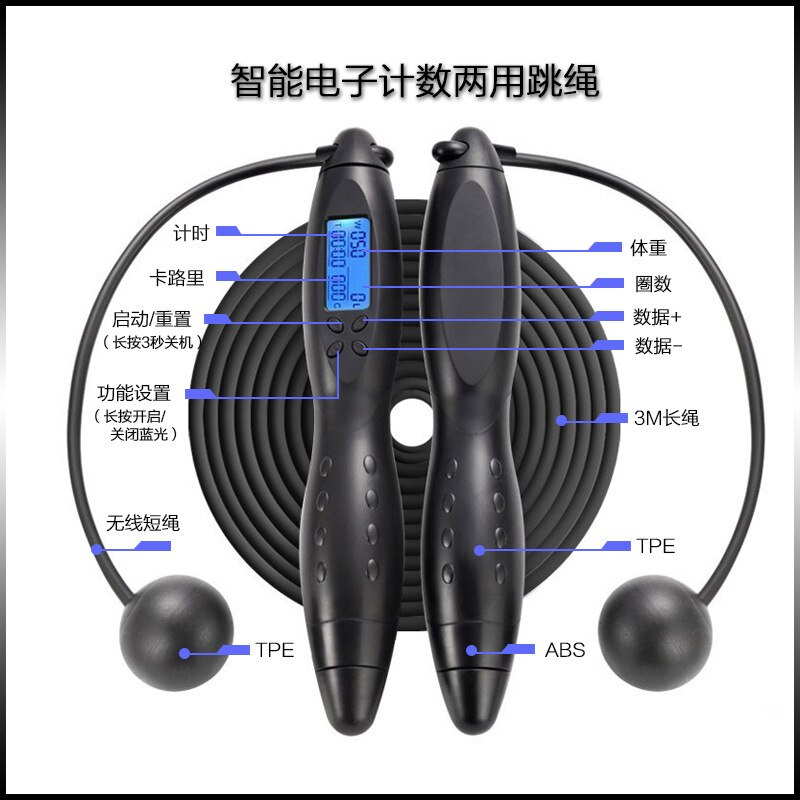 Wireless Jump Ropes with Electronic Jump Counter C... – Vicedeal