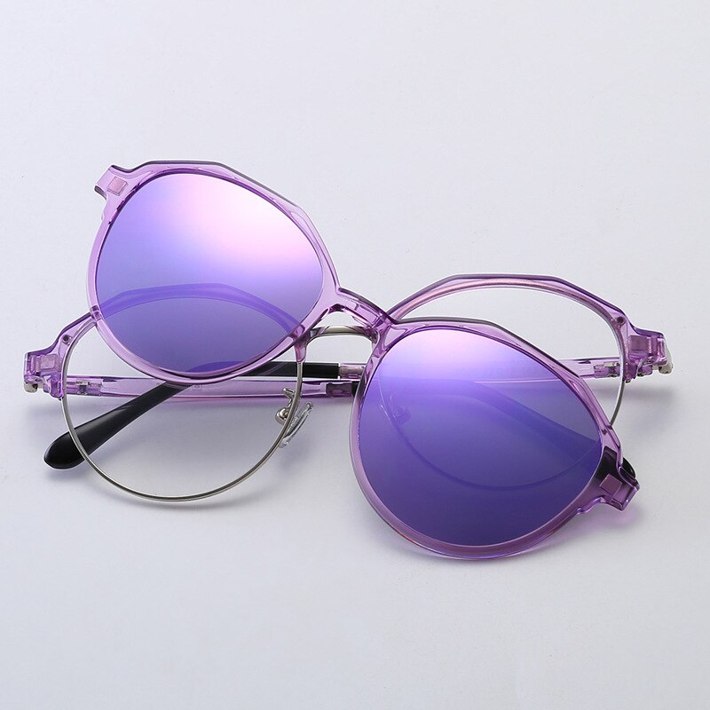 2 In 1 Magnet Clip On Optical Glasses Frame Men Po... – Grandado