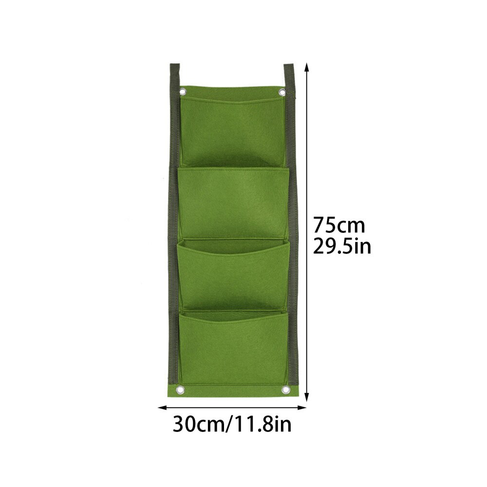 Planting Hanging Wall Sack 4-Pocket Green Vertical... – Vicedeal