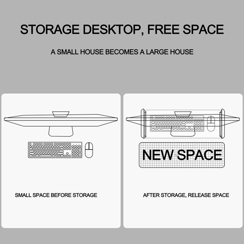 Multi-Function Desktop Monitor Stand Aluminum Allo... – Grandado