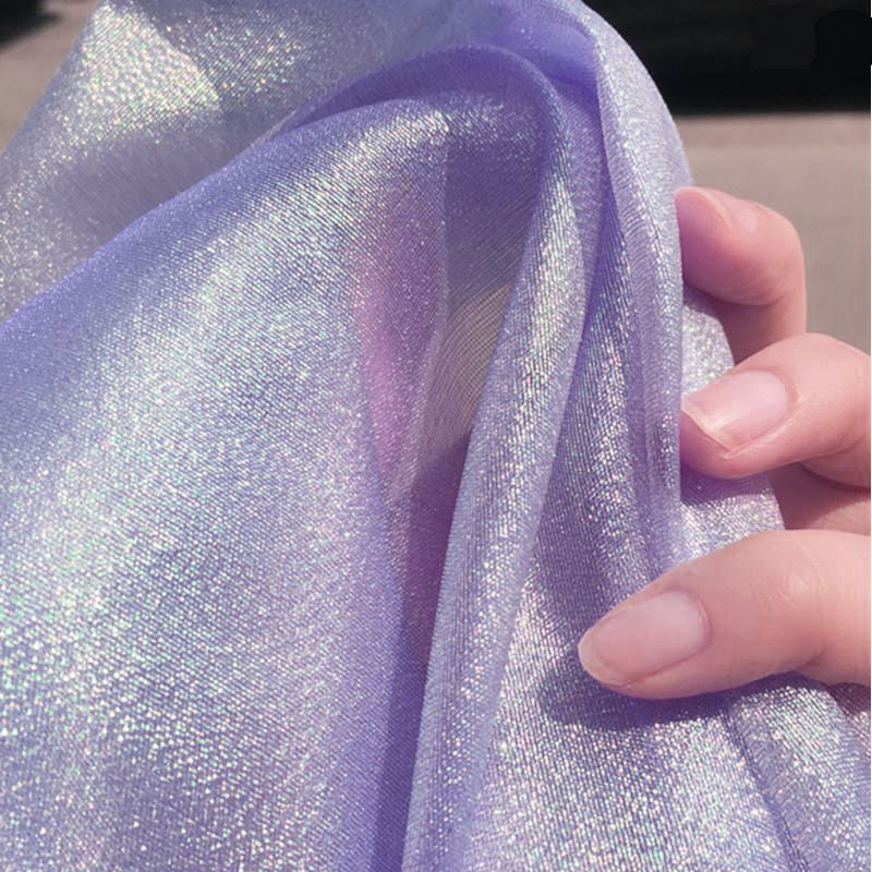 Sparkle Shiny Fabric, Magic Iridescent Organza, Ho... – Grandado