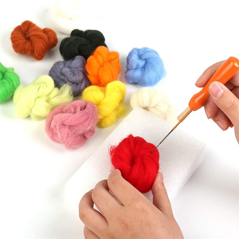 LMDZ 80g Wool Roving Needle Felting Kit Felt Fabri... – Grandado