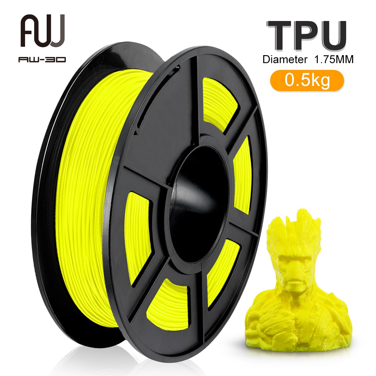 TPU 3D Filament Flexible Yellow Color Filaments 0.... – Vicedeal