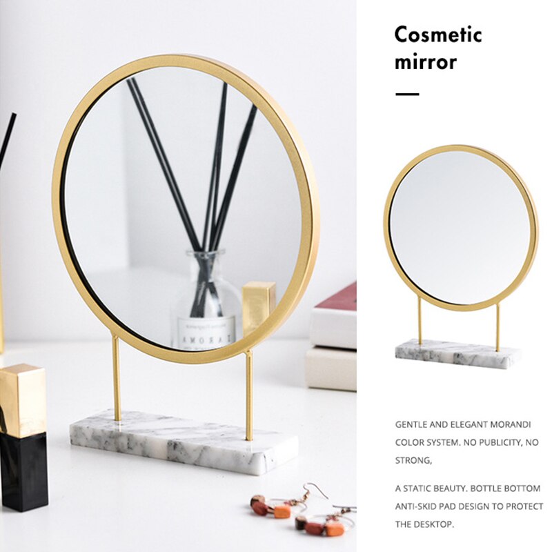 1Pc Nordic Portable Marble Makeup Mirror Stand Sim... – Grandado