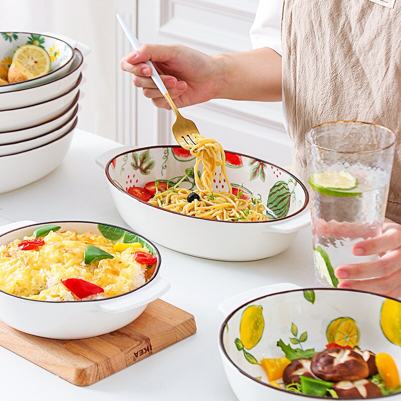 11 Inch Nordic Cheese Gratin Dish Tableware Porcel... – Vicedeal