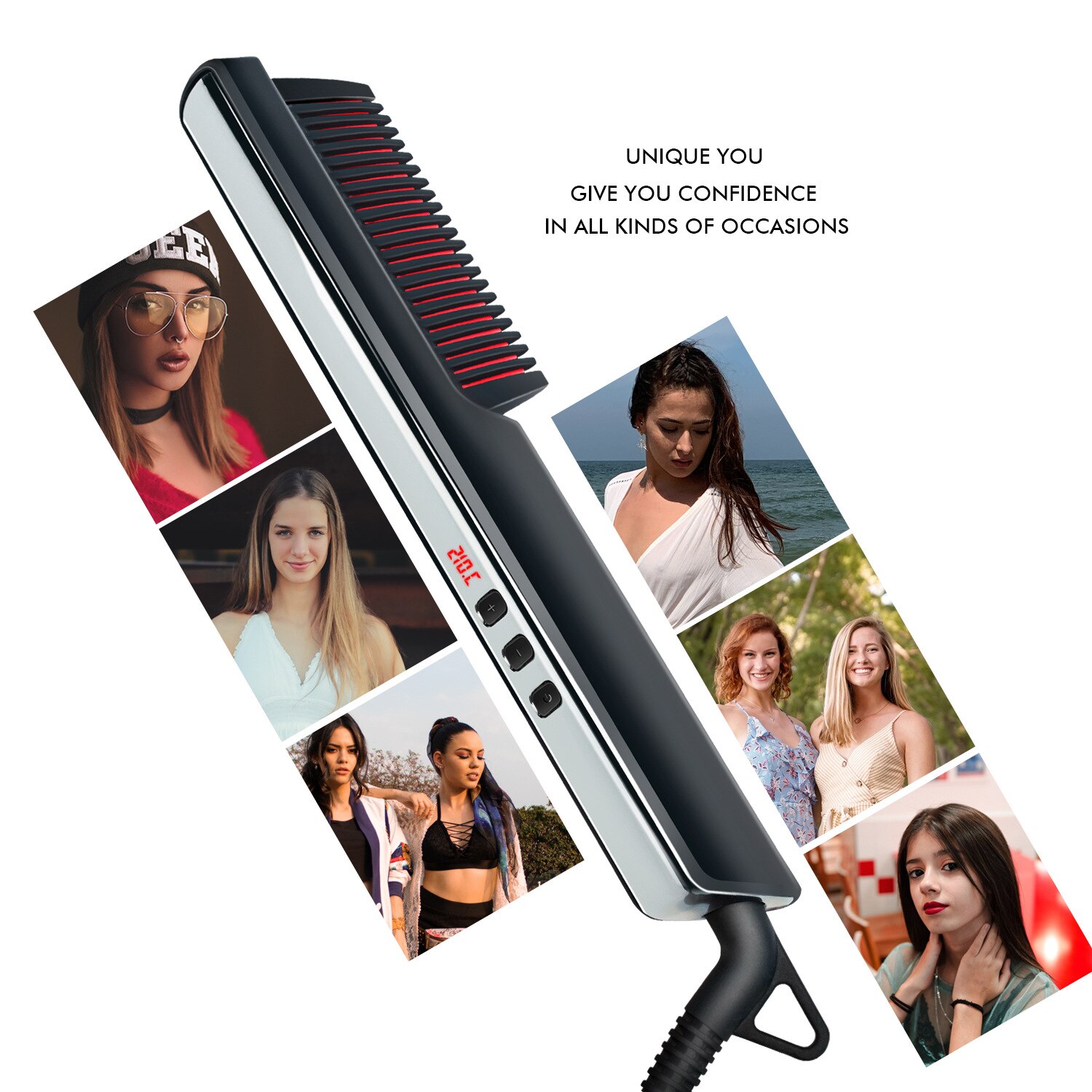 Electric Hair Brushes Comb Straightening Comb Anti... – Vicedeal