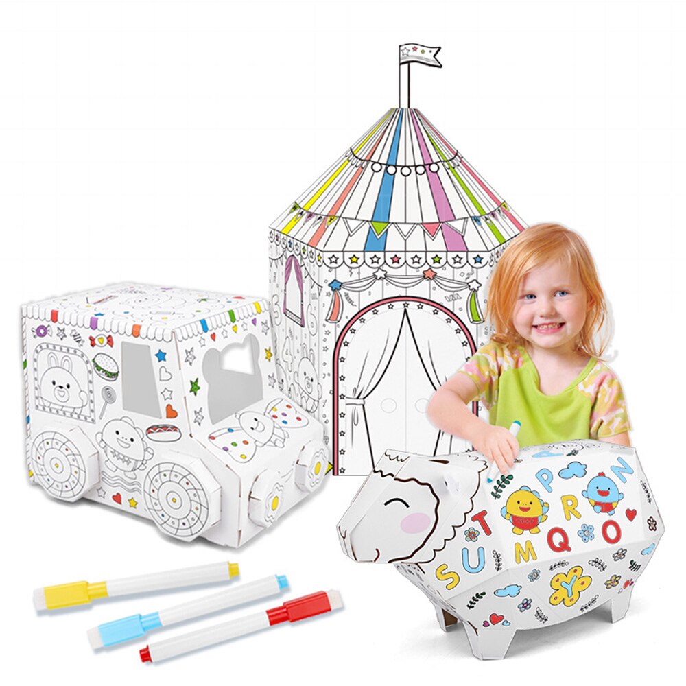 Ce 3D Origami Papier Gemonteerd Huis Kids Diy Hand... – Vicedeal