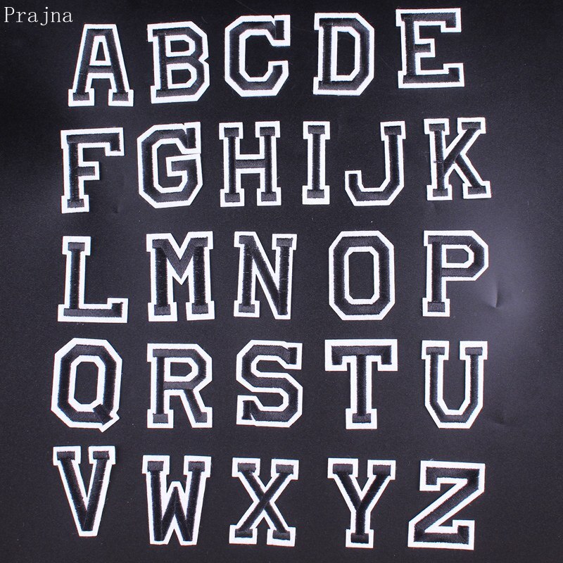 Prajna Custom English Letter Patch Name Applique E... – Grandado