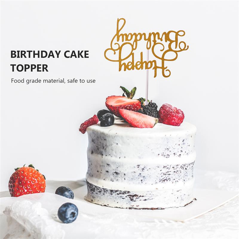 12Pcs Glitter Happy Birthday Cake Toppers Bling Sp... – Grandado