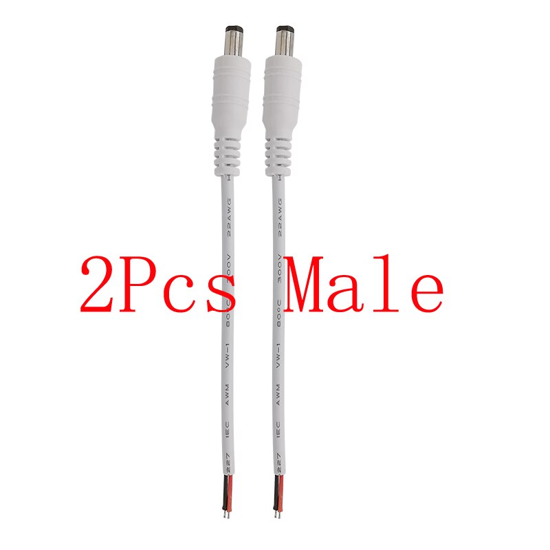 Dc 5.5X2.1Mm Mannelijke & Vrouwelijke Kabel Wit 12... – Grandado