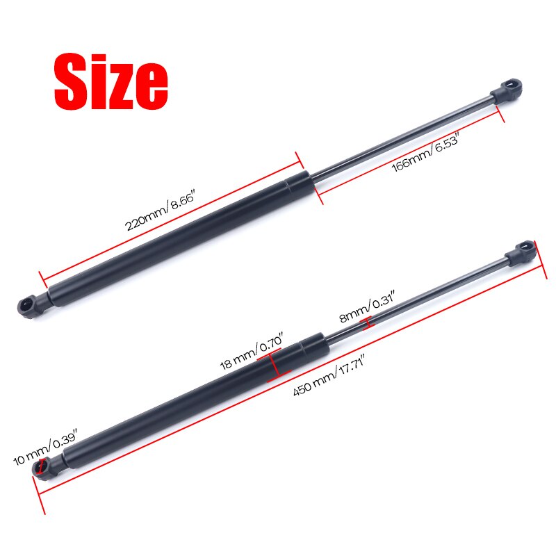 2x Rear Tailgate Boot Gas Struts Spring Liftgate T... – Grandado