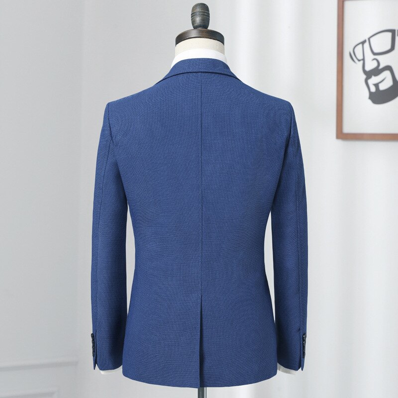 men fall comfortable pure color suit young contrac... – Vicedeal
