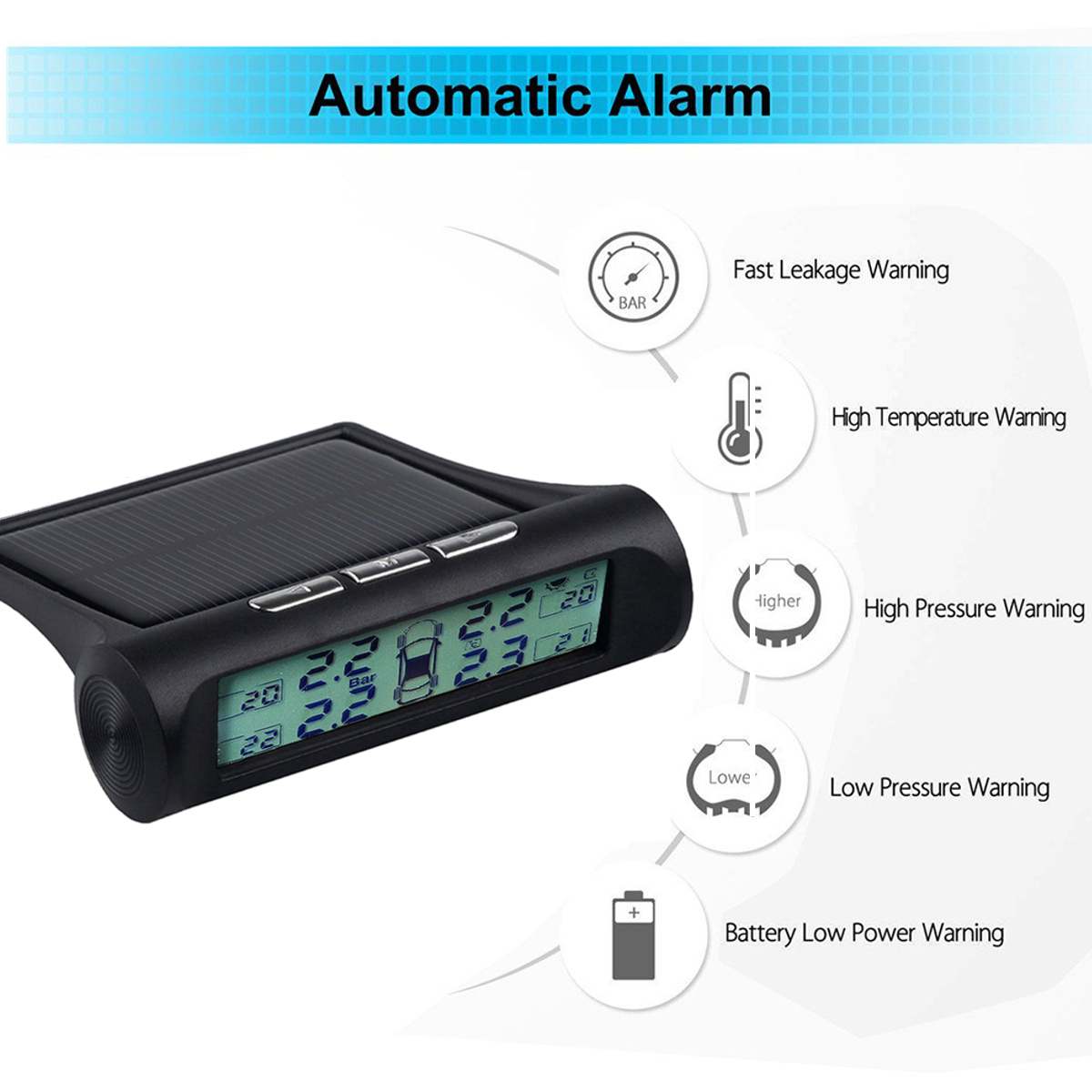 4 Sensors Car Tire Pressure Alarm Tpms Digital Dis Vicedeal