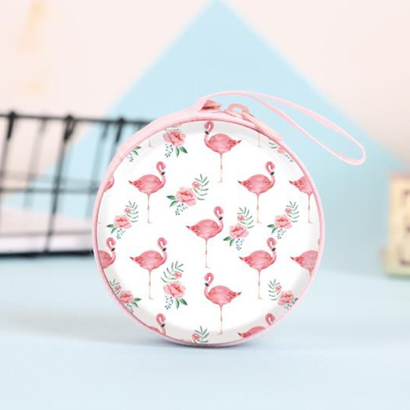 Kawaii farverig flamingo sd holder taske opbevarin... – Grandado