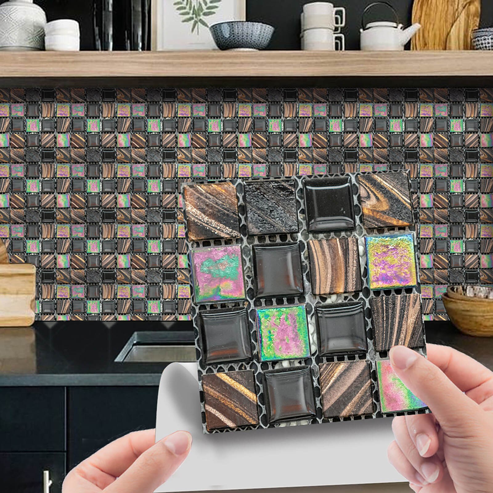 10pcs/set 3d Crystal Tile Stickers Diy Waterproof ... – Vicedeal