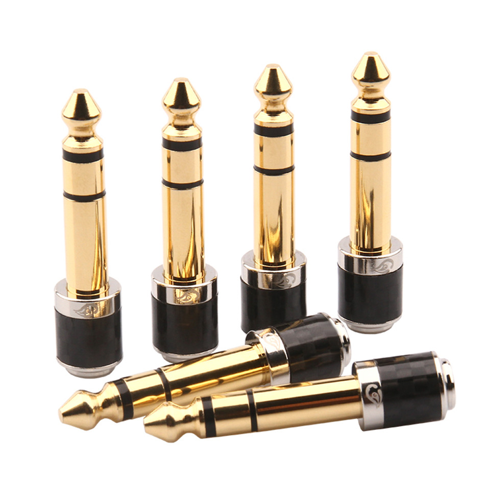 6.35mm jack 3 polet kulfiber højttaler diy stereo ... – Grandado