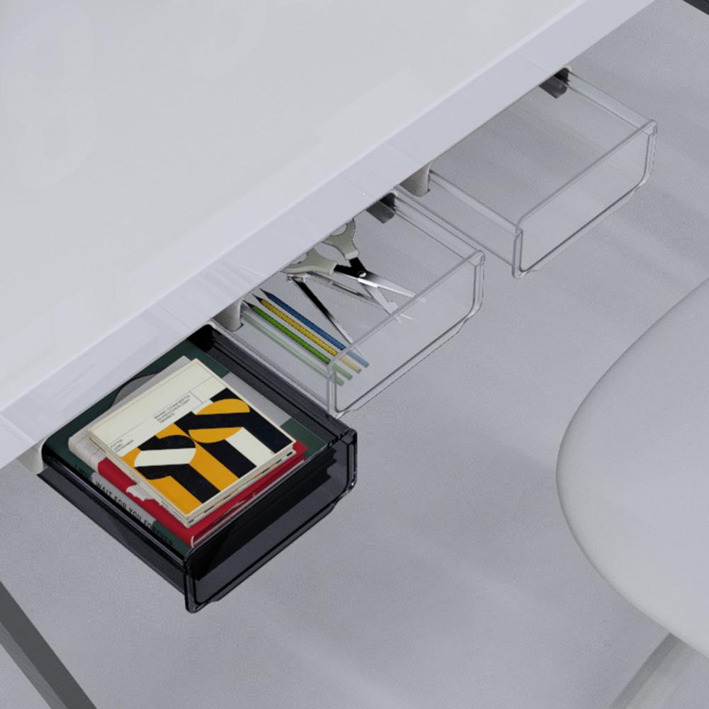 Drawer Style Under Desk Storage Box Self-adhesive ... – Vicedeal