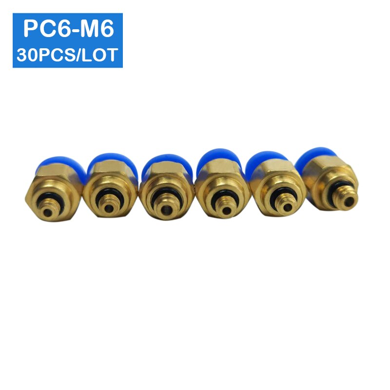 30Pcs PC6-M6, 6Mm Tot M6 Pneumatische Connectors M... – Grandado