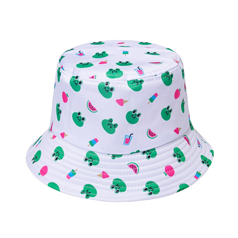 FOXMOTHER Unisex Cute Black White Fruit Frog Bucke... – Grandado