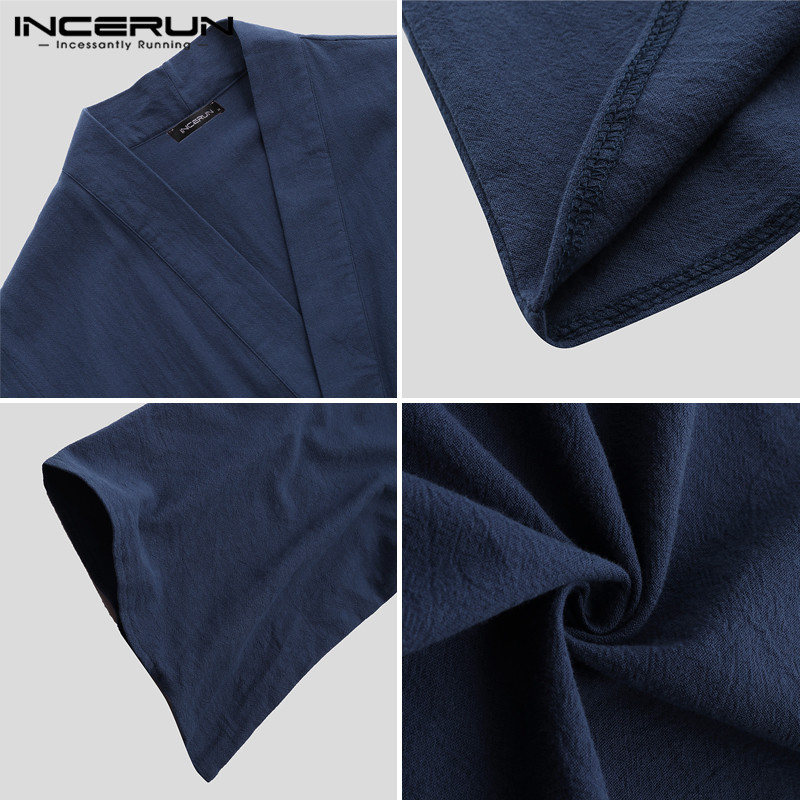 INCERUN Chinese Stijl Mannen Bovenkleding Vintage ... – Vicedeal
