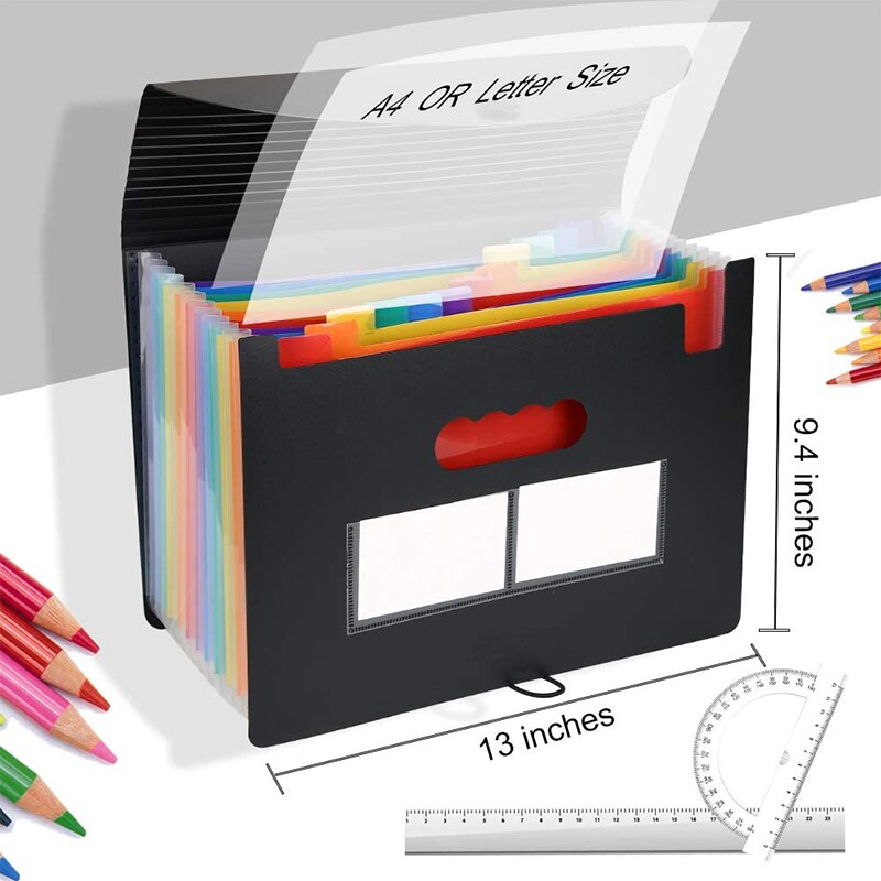 Expanding File Folder 12 Pockets File Organizer Fi... – Grandado