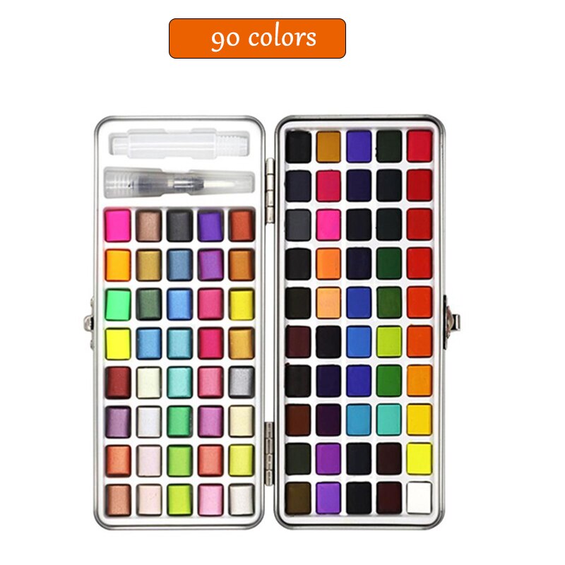 50/72/90 Kleur Solide Aquarel Set Draagbare Metale... – Grandado