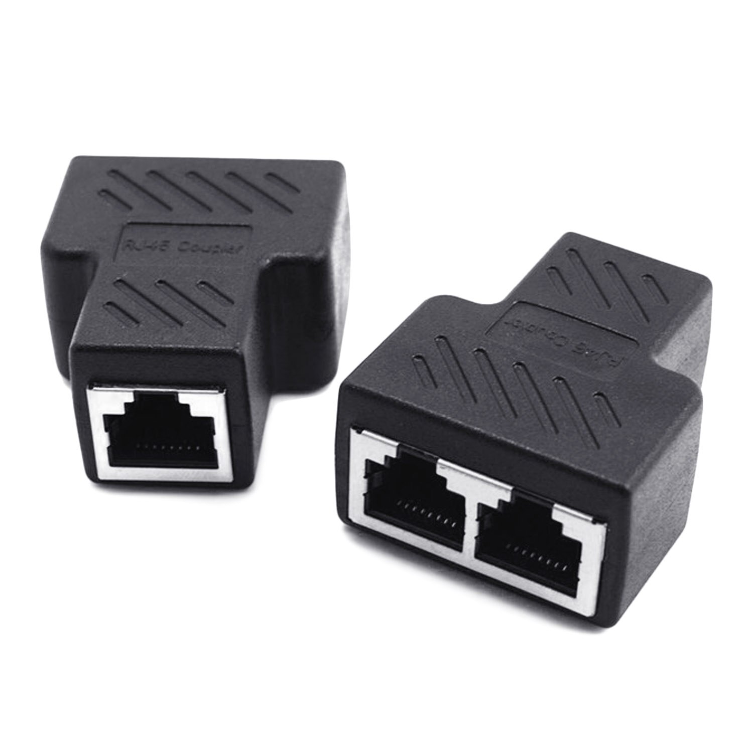 Besegad 2 stk 1 to 2 vejs rj45 hun splitter stik ... – Vicedeal