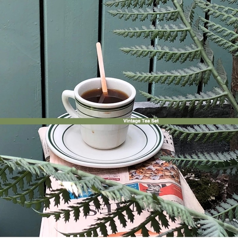 LadyCC Retro Green Line Coffee Cup and Saucer 200m... – Vicedeal